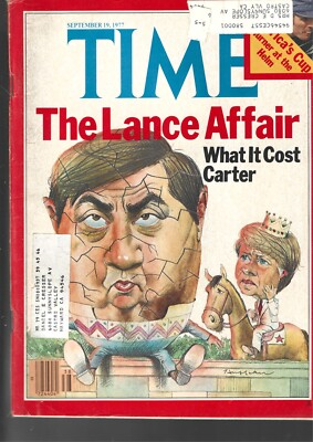 TIME MAGAZINE SEPTEMBER 19 1977 (VG-) THE LANCE AFFAIR -FLAT $3.95 ...