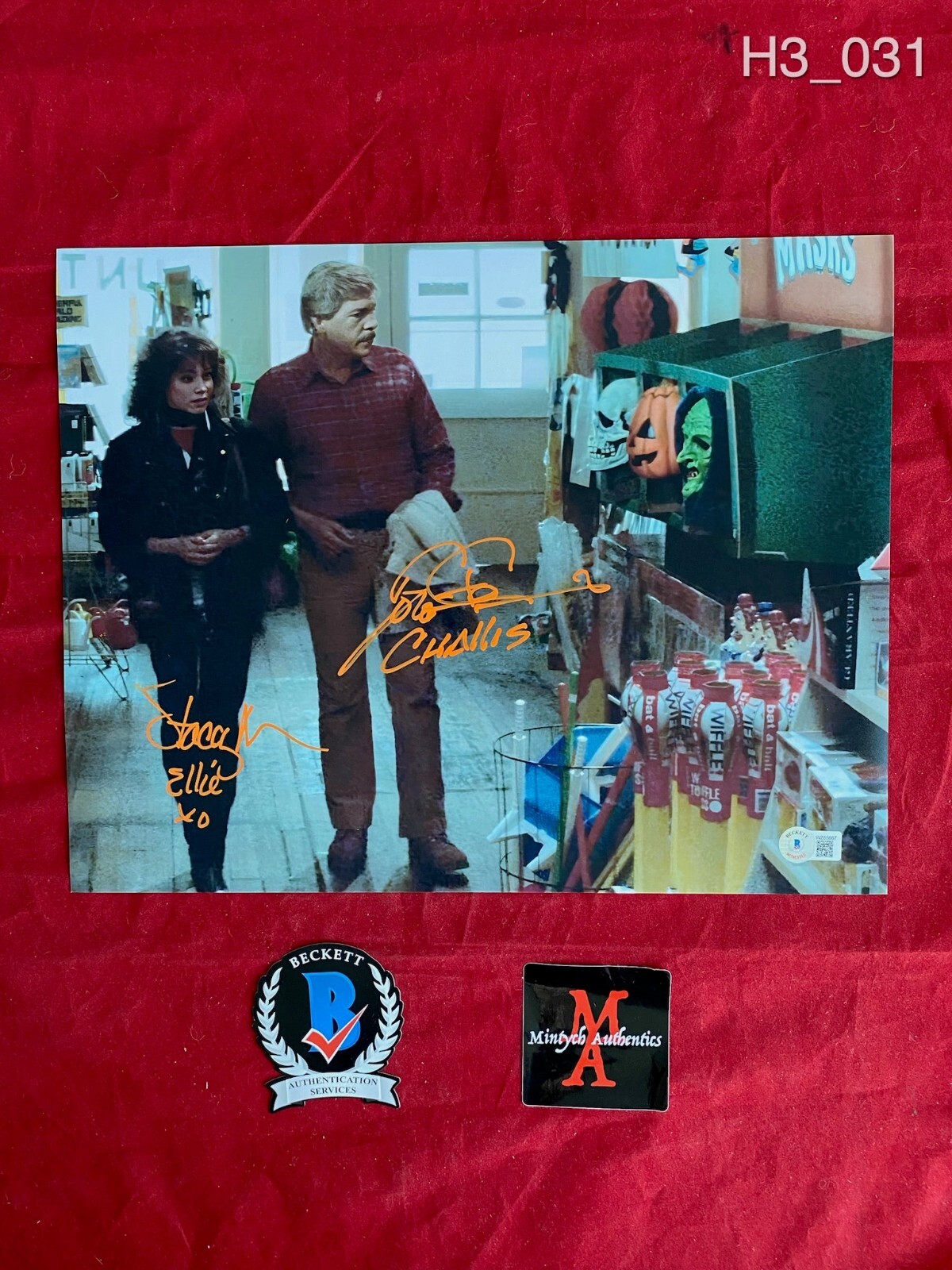 TOM ATKINS & STACEY NELKIN HALLOWEEN III CAST SIGNED 11x14 PHOTO ...