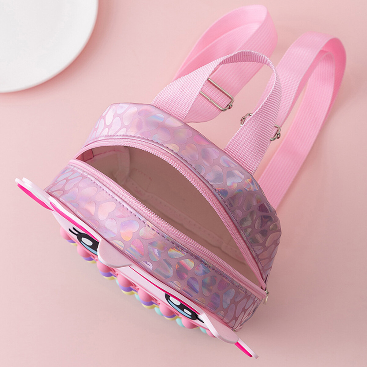 Unicorn Bubbles Backpack Silicone School Bag Fidget Toys Cartoon ...