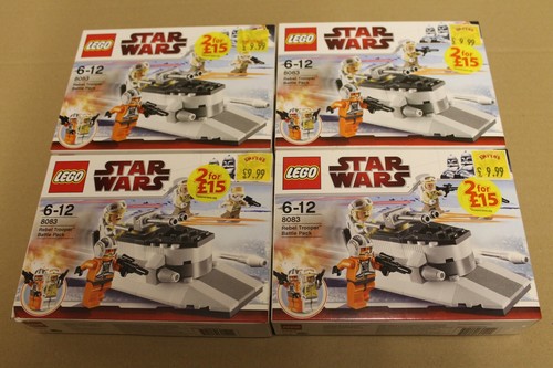 STAR WARS LEGO 8083 x4 REBEL TROOPER BATTLE PACKS NEW + SEALED price ...