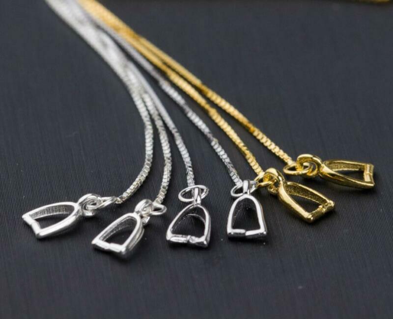 925 Sterling Silver Thread Line Clamp Pinch Clip Connector DIY A1851 | eBay