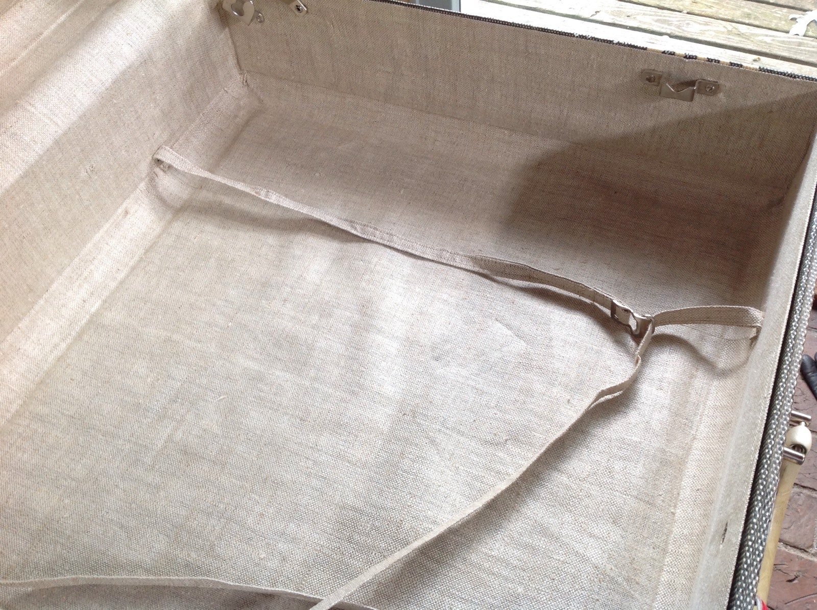 VINTAGE 1950's LEATHER & TWEED FIBRE CLASSIC CAR RACK TRUNK SUITCASE ...