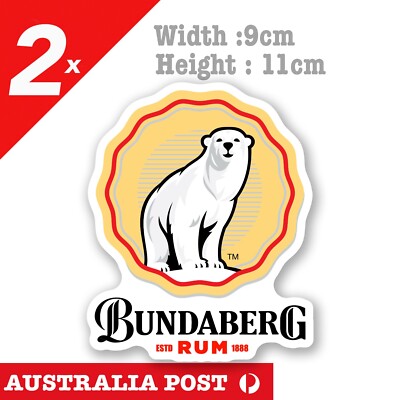 Bundaberg Rum Bundy Bear Stickers Camping Trailer Bar Fridge Sticker ...