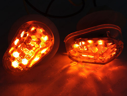 LED Flush Mount Front Turn Signals Light For Yamaha FZ1 FZ6 YZF R1 R6 ...