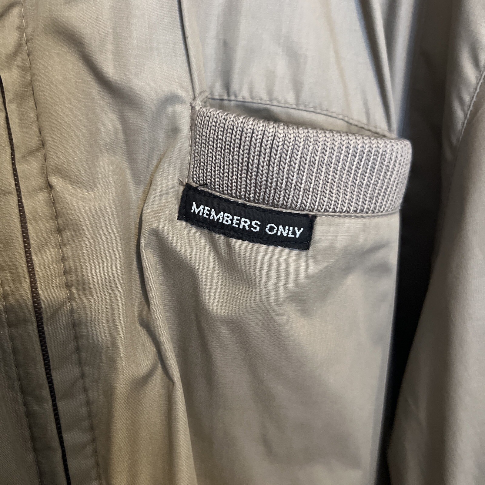 Vintage Khaki Dark Tan Members Only Jacket size L long | eBay