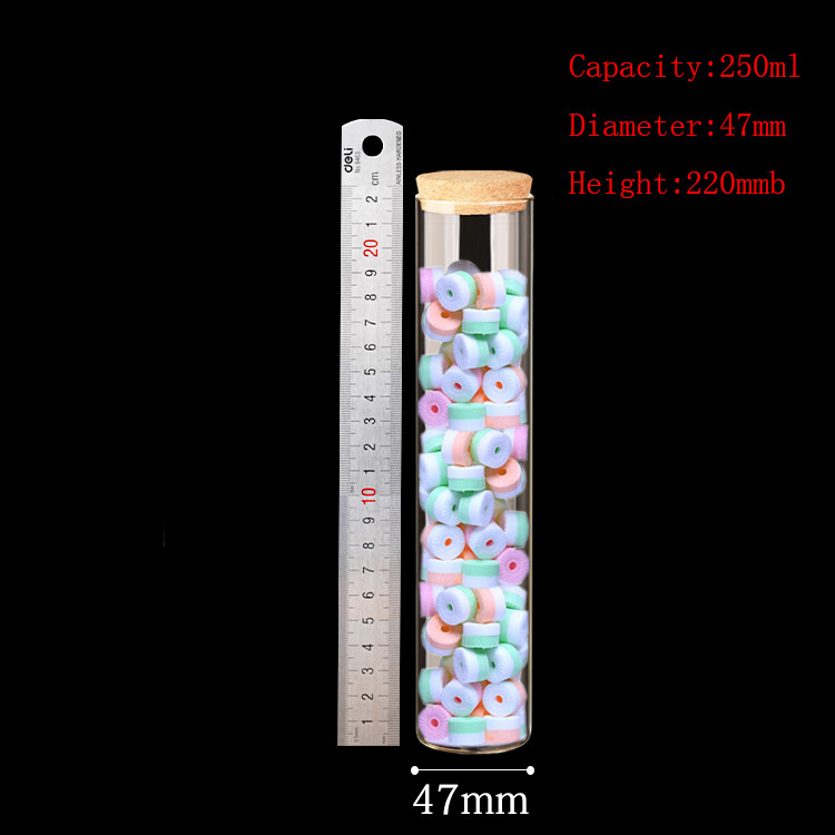 Big Test Tube Bottle Crafts Seal Pot Storage Glass Vial Jars Empty 60ml ...