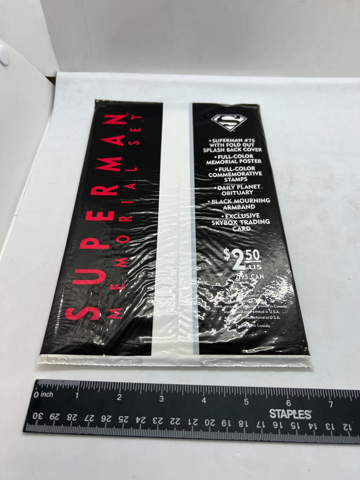 1992 Dc Comics Superman Memorial Set Number 75 Fold Out Splash Back ...