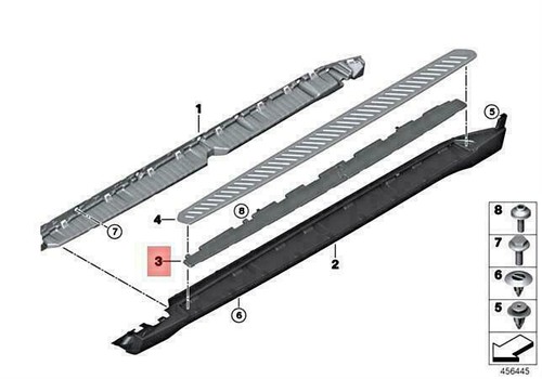 BMW X6 F16 X6 28IX 30DX 35I INSERT SIDE SILL FOOTBOARD LEFT 51777319863 ...