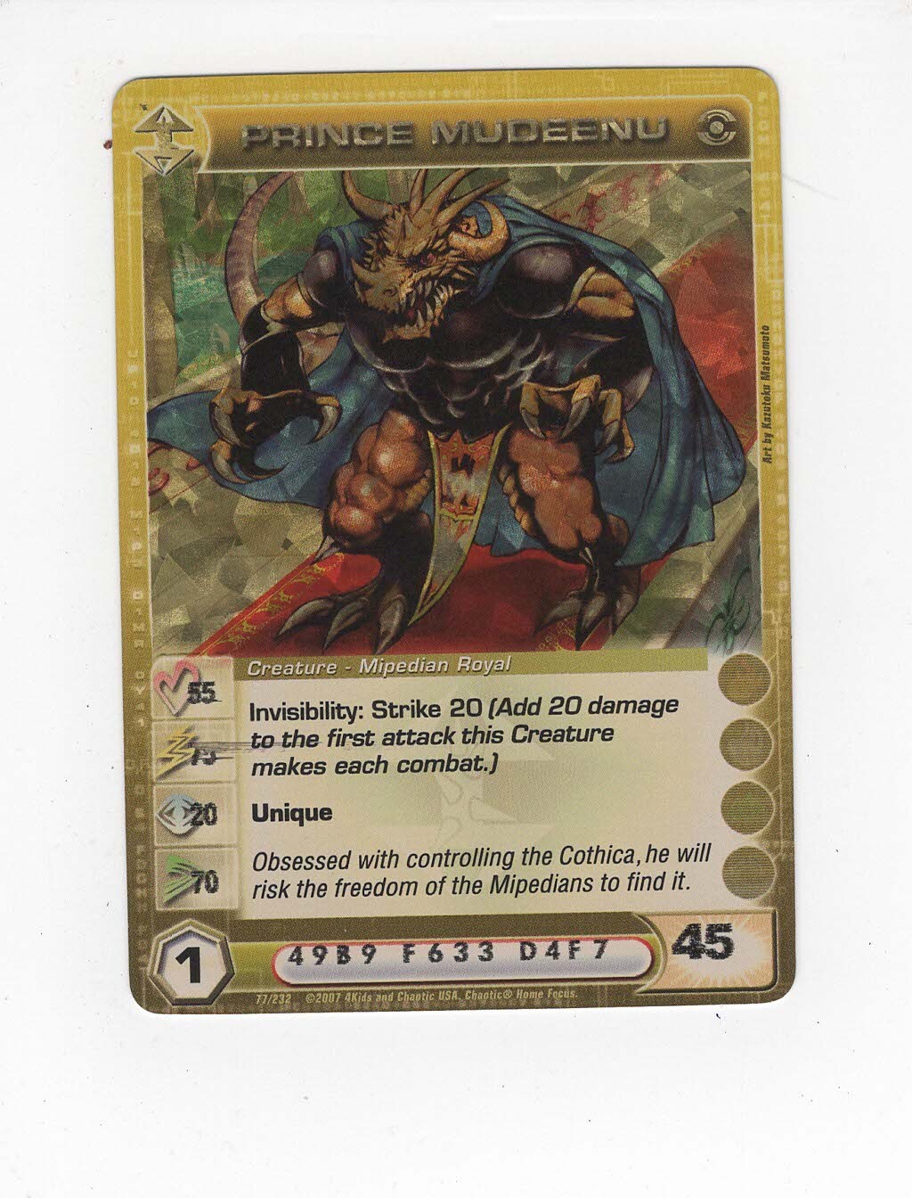 Chaotic Mipedian Prince Mudeenu Gold Premium | eBay