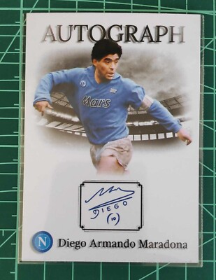 MARADONA, SSC NAPOLI 1984. AUTOGRAPH. COLECTION CARD. NO PANINI/ NO ...