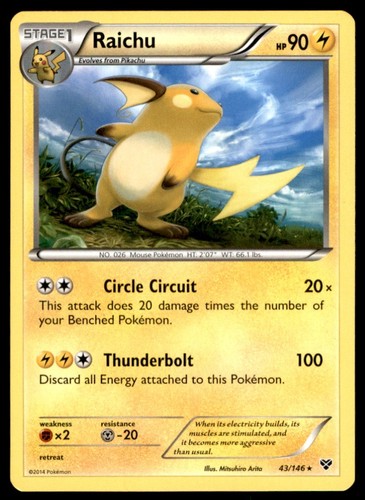 2014 Pokemon XY Raichu #43 Light Play | eBay