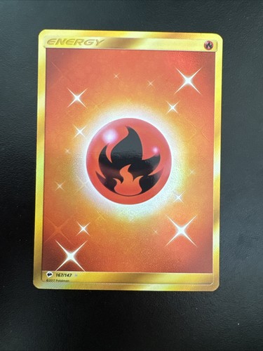 Pokémon TCG Fire Energy Burning Shadows 167/147 Holo Secret Rare | eBay