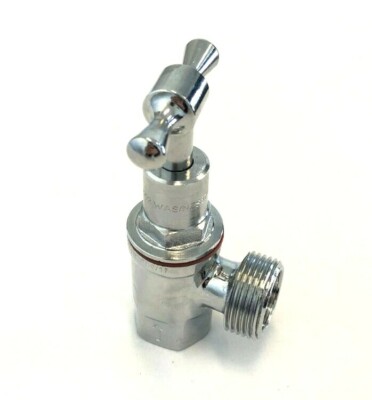 AW TH37 15mm to 20mm Chrome Right Angle Washing Machine Stop Tap, Reg ...