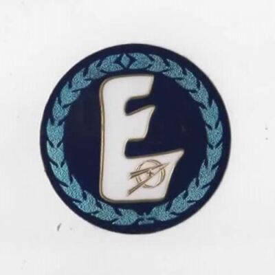 Explorer Universal Emblem Navy Blue Big "E" Design Round Sticker EX-232 ...