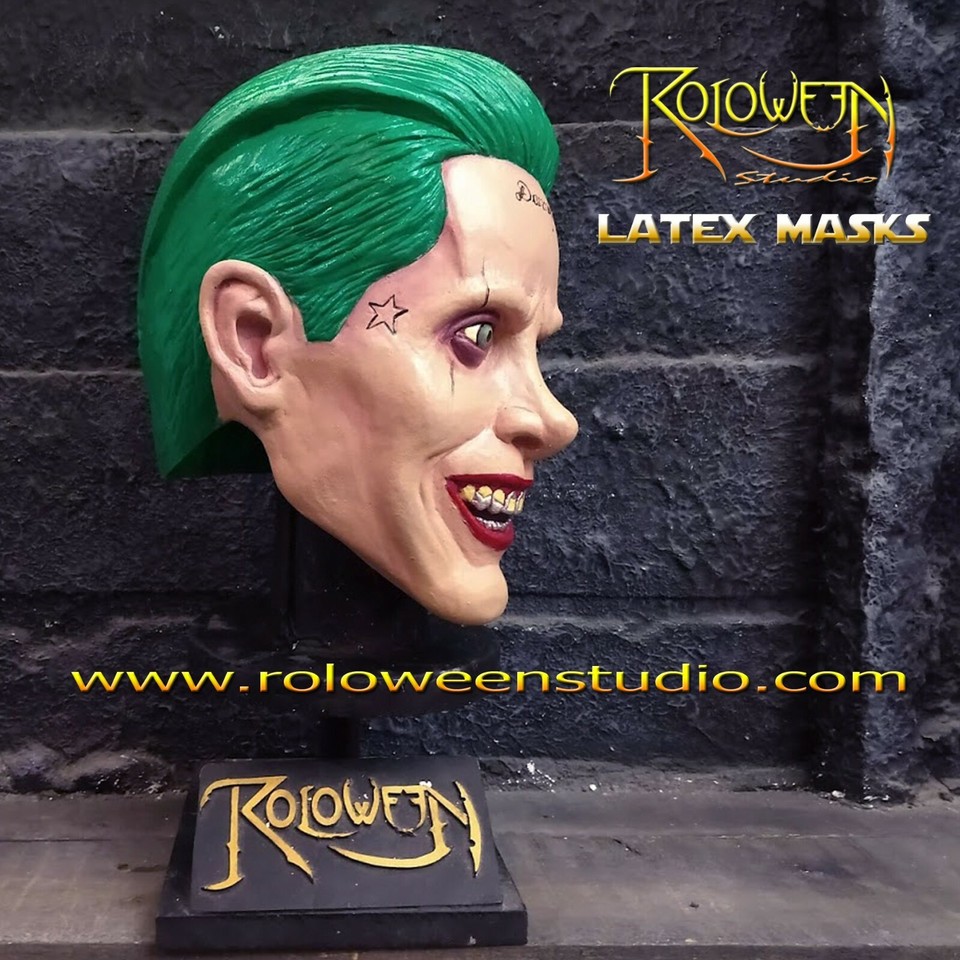 Joker Latex Mask/ Jared Leto/ Cosplay suicide squad - Dc Arkham Asylum ...