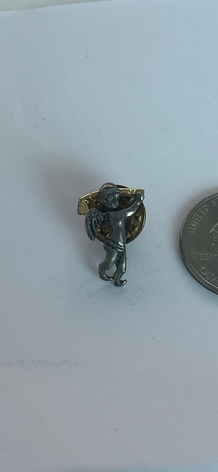 Beautiful Vintage Pewter Broach Lapel Pin Golf Angel Wings | eBay Australia