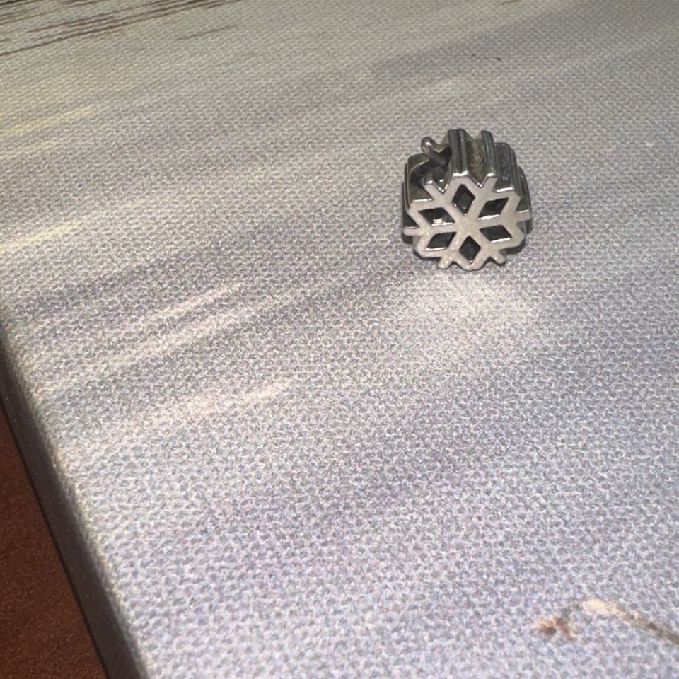 PANDORA Sterling Silver Polished Open Snowflake Charm Bead S925 ALE | eBay