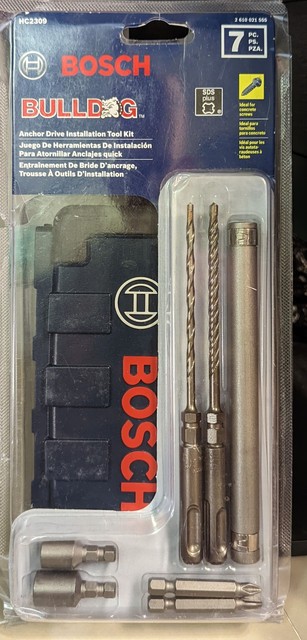 Bosch HC2309 SDS Plus/bulldog Anchor Drive Installation 7 PC Tool Kit ...