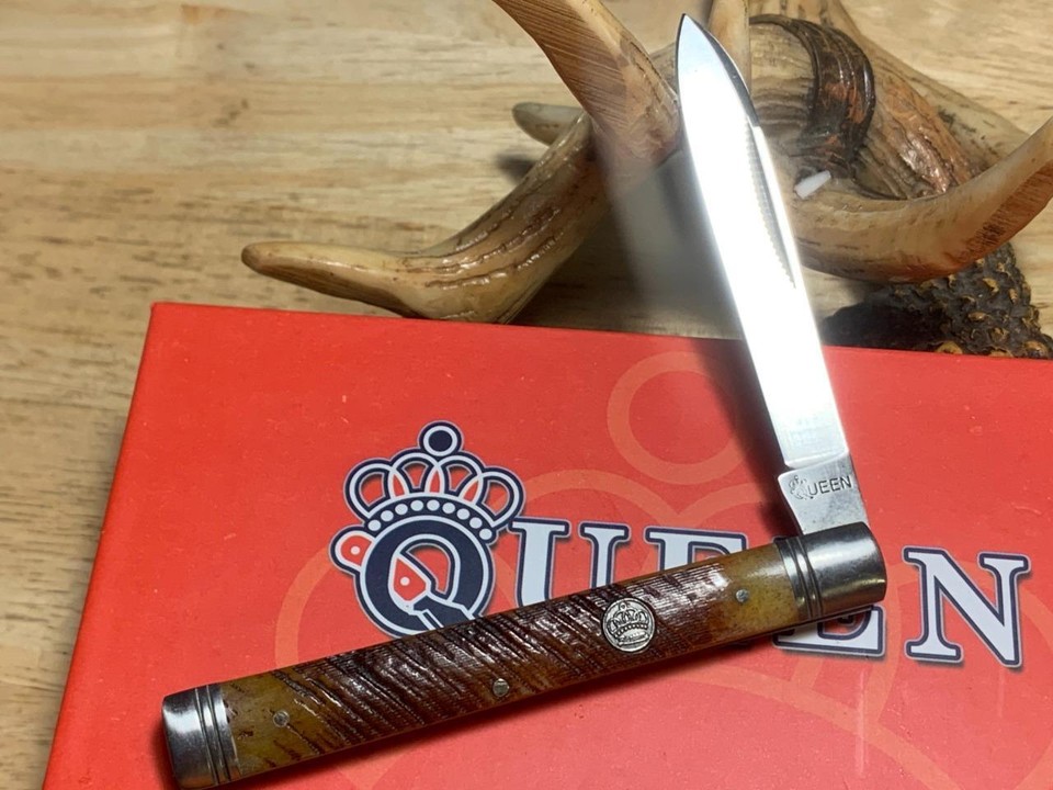 Queen Brown Sawcut Bone Doctor's Knife 3 3/4" Pocketknife QN016 | eBay