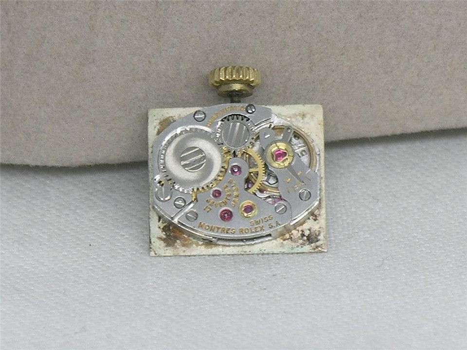 SCARCE ROLEX CAL. 1800 LADIES 17 JEWEL WRIST WATCH MOVEMENT & DIAL ...