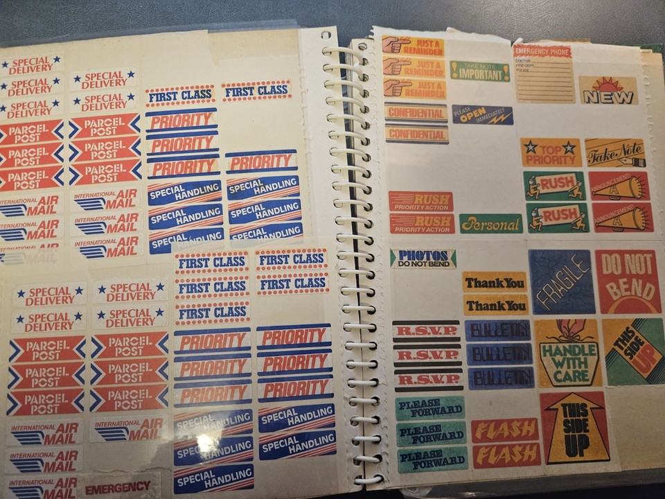 VTG 1980's Huge Sticker Collection Album Puffy Stickers Scratch N Sniff ...