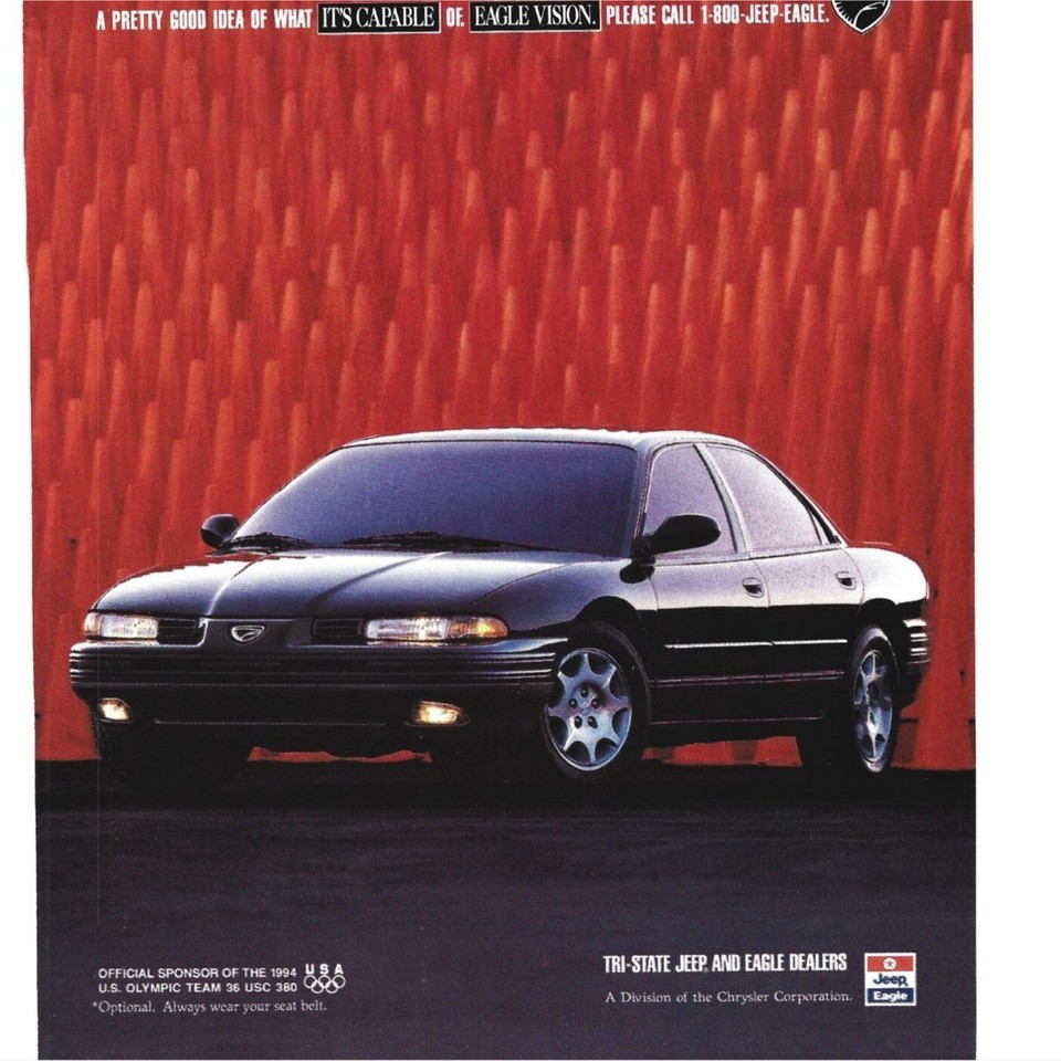 Eagle Vision TSi Car Auto 1990s Jeep Vintage Print Ad | eBay
