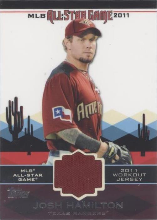 2011 Topps Update Series - All-Star Stitches Relics Josh Hamilton #AS-6 ...