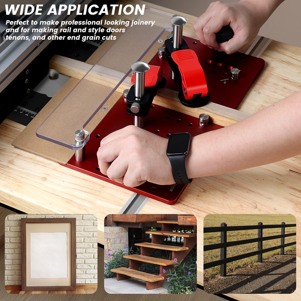 Precision Router Table Rail Coping Sled Woodworking Rail Guide Coping ...