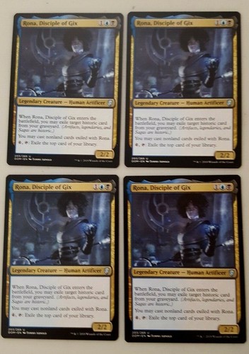 [4x] Rona, Disciple of Gix Dominaria MTG Magic The Gathering NM Playset ...