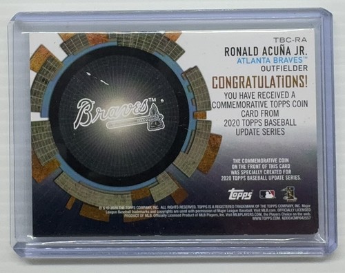 2020 Topps Update Ronald Acuna Jr. Baseball Coin Cards #TBC-RA Braves ...