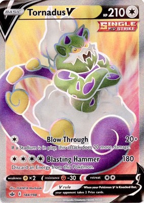 Pokemon Card - Chilling Reign 184/198 - TORNADUS V (holo-foil) - NM ...
