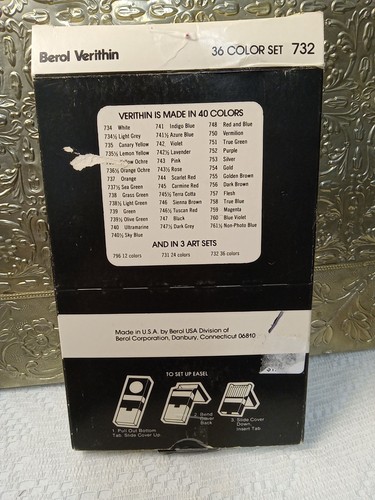 Vintage Berol Verithin Colored Pencils Set Of 36 #732 Vintage Giant ...