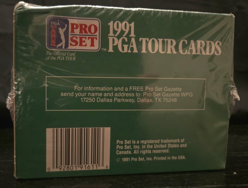 1991 PGA Tour PRO SET Golf Cards - Unopened - 286 Cards - Sealed ...