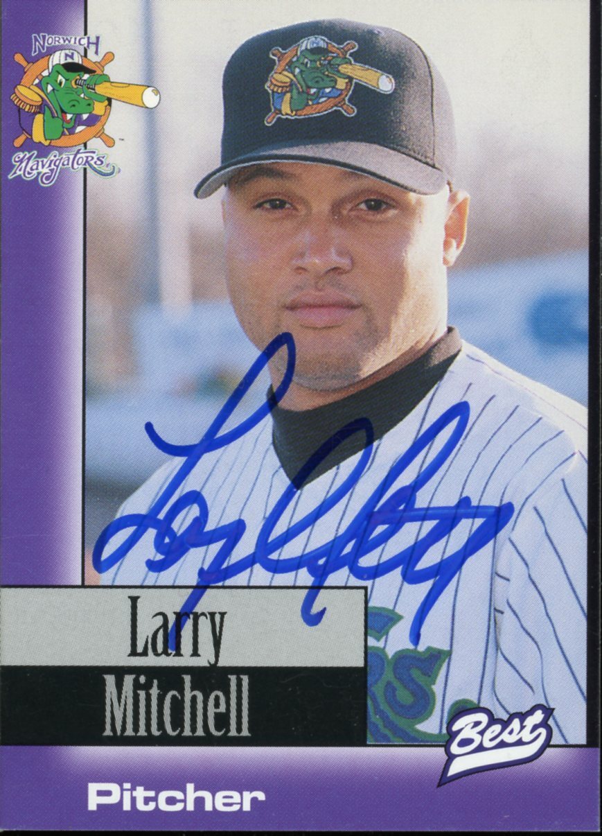 1997 Norwich Navigators LARRY MITCHELL Signed Card autograph AUTO ...