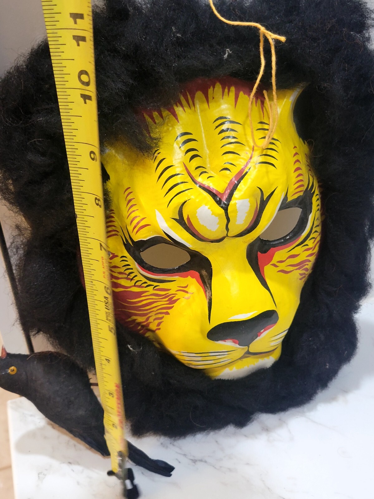 Vintage 1950's Child's Lion Mask With Fur & Bird Halloween Mask Rare ...