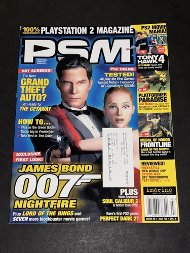 PSM Playstation 2 Magazine July 2002 Vol 6 Issue 60 James Bond GTA Tony ...