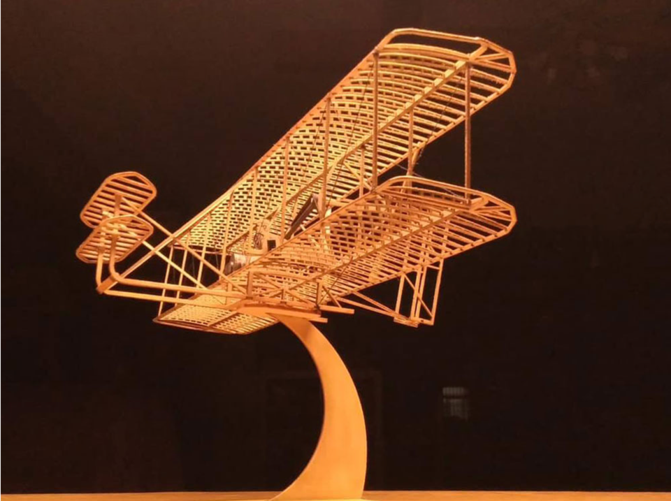 Wright Flyer 1:18 Scale 500mm Static Balsa Model Kit Dancing Wings 3D ...