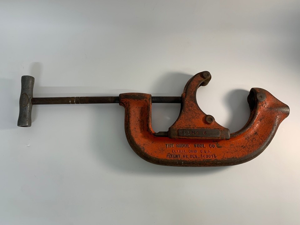 Vintage Ridgid No. 6 Heavy Duty Pipe Cutter 4"-6" Steel Plumbing Tool ...