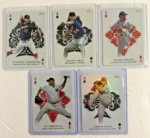 2023 Topps All Aces Lot of 5 Foil Baseball Cards Strasburg Gray Bieber ...