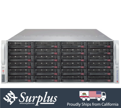 4U 24 Bay LFF SAS3 Storage Server QUAD CPU Xeon (96 Cores) 256GB 4x PCI ...