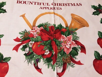Fabric 1 Bountiful Christmas Appliqués Panel Multicolor | eBay
