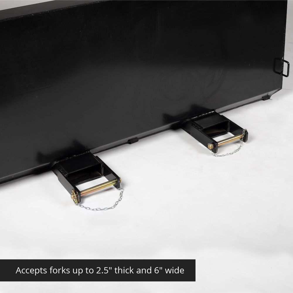 Titan Attachments 84in Fork Mounted Telehandler Bucket, 7ft Dirt Bucket ...