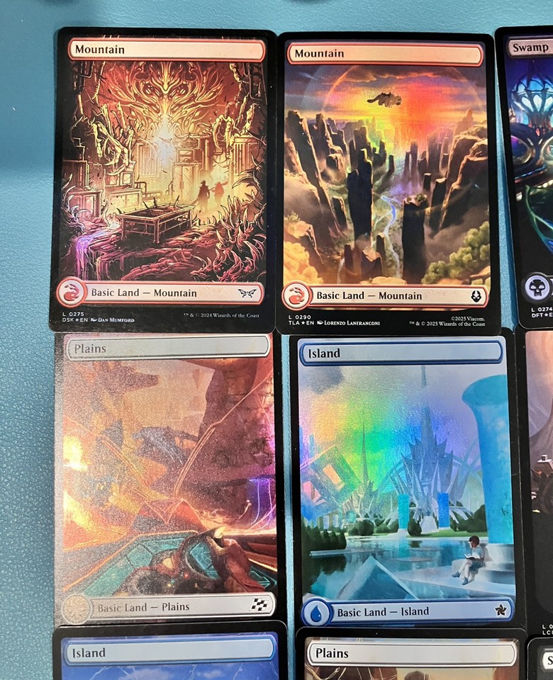 20x Random ALL FOIL Full Art Basic Lands lot - MTG Magic Land NM bulk ...