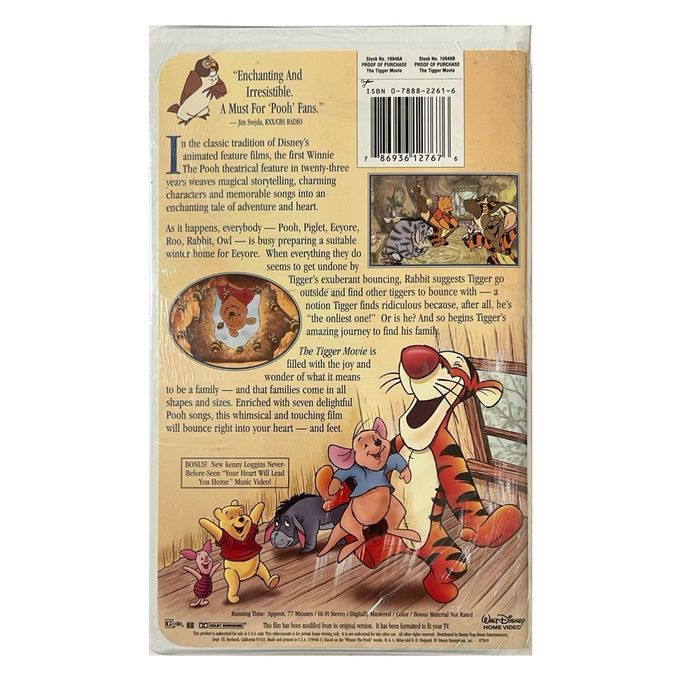 The Tigger Movie (VHS, 2000) Walt Disney Home Video - NEW SEALED | eBay