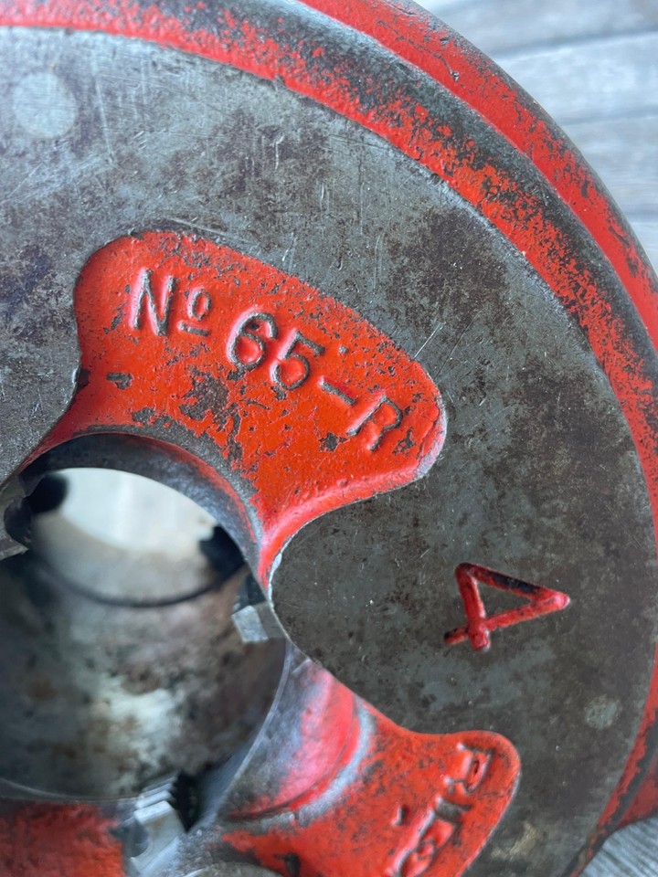 RIDGID 65 R ADJUSTABLE 1" TO 2" PIPE THREADER DIES 13" HANDLE 65-R 65R ...