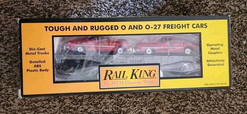 Mth Auto Transport Flat Car With Ertl Fire Cars #30-7623 | eBay