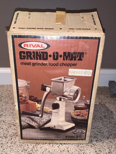 *NEW* Grind-O-Mat Rival Meat Grinder Vintage Food Chopper Model 303 | eBay