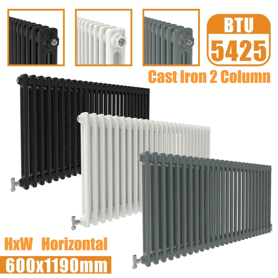 Vertical Horizontal Traditional 2 3 Column Radiator Cast Iron Style ...