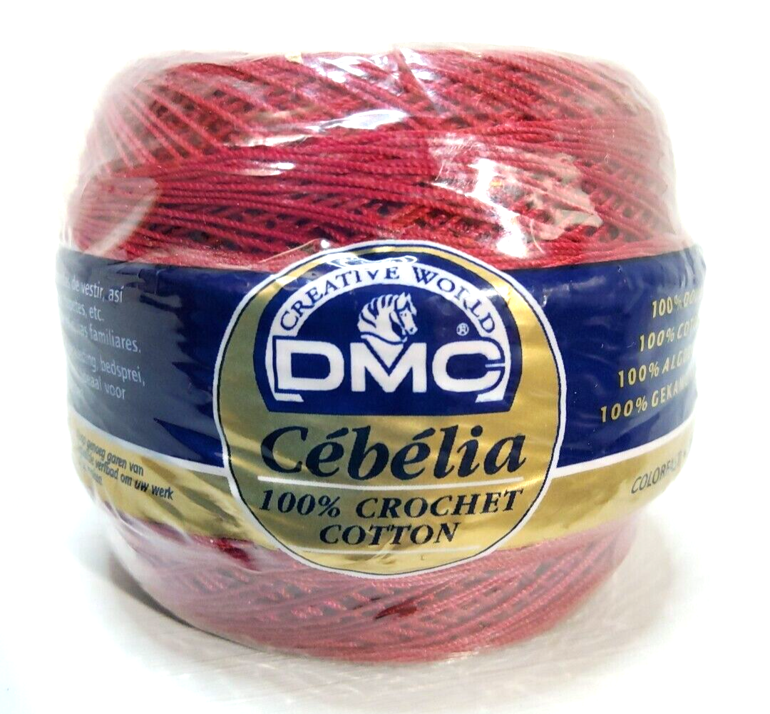 DMC Cebelia Combed Cotton Crochet Thread Size 30, 50g Ball, Colour 816 ...