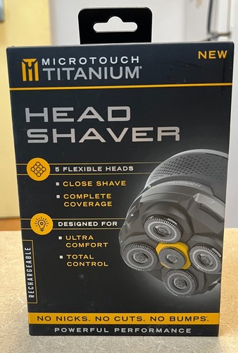 Microtouch Titanium Electric Head Shaver 5 Flexible Heads - Sealed ...